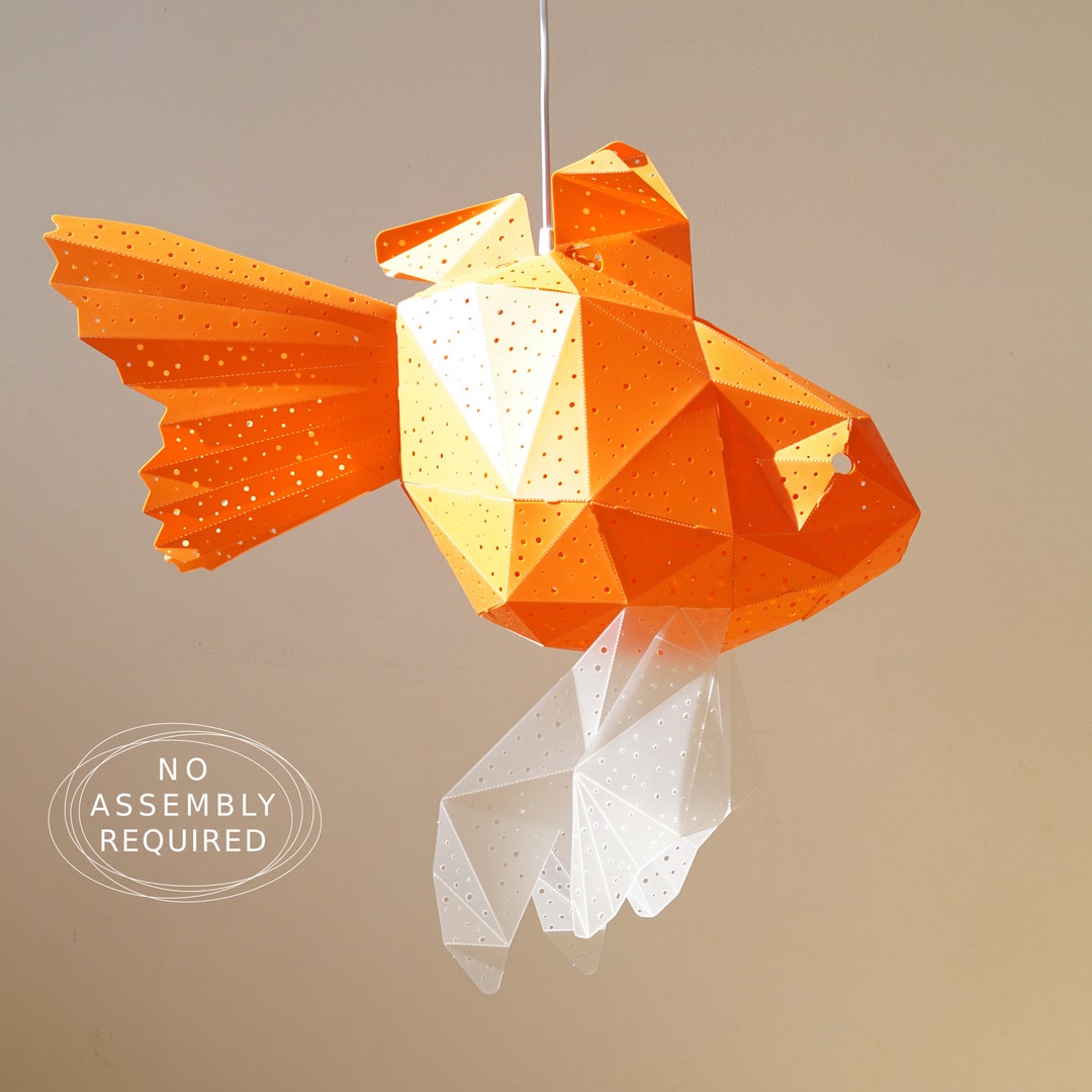 Goldfish Lamp, Nursery Lamp, Pendant Lampshade, Gifts Animal Lovers ...