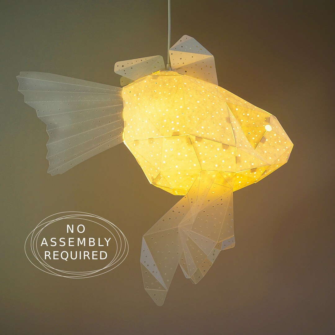 Origami Lighting - Goldfish Light, Unique Origami Lamp for Nursery and ...