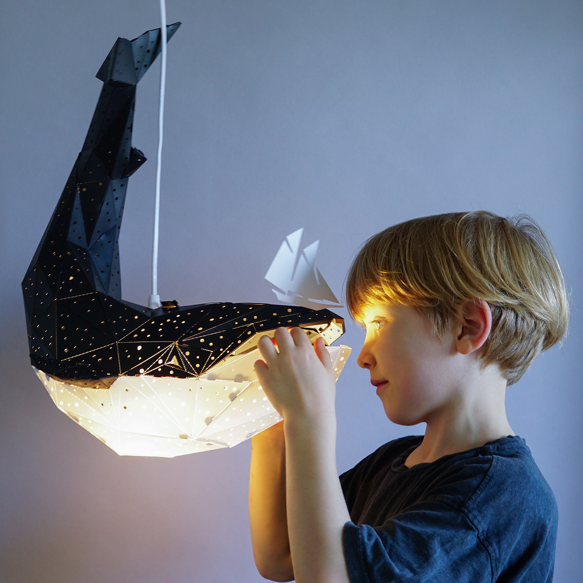 Baby Whale Light Whale Lamp Nursery Lamp Origami Lamp - Etsy