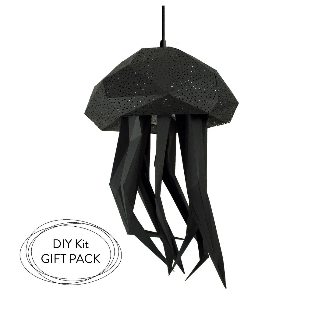 Jellyfish DIY Gift Kit, 3dpapercraft, Low Poly Animal, Geometric Lamp ...