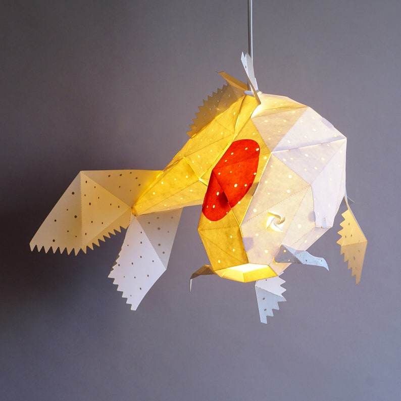 Japanese Lantern, Koi Fish, Cool Lamp, Japandi Decor, Baby Night Light ...