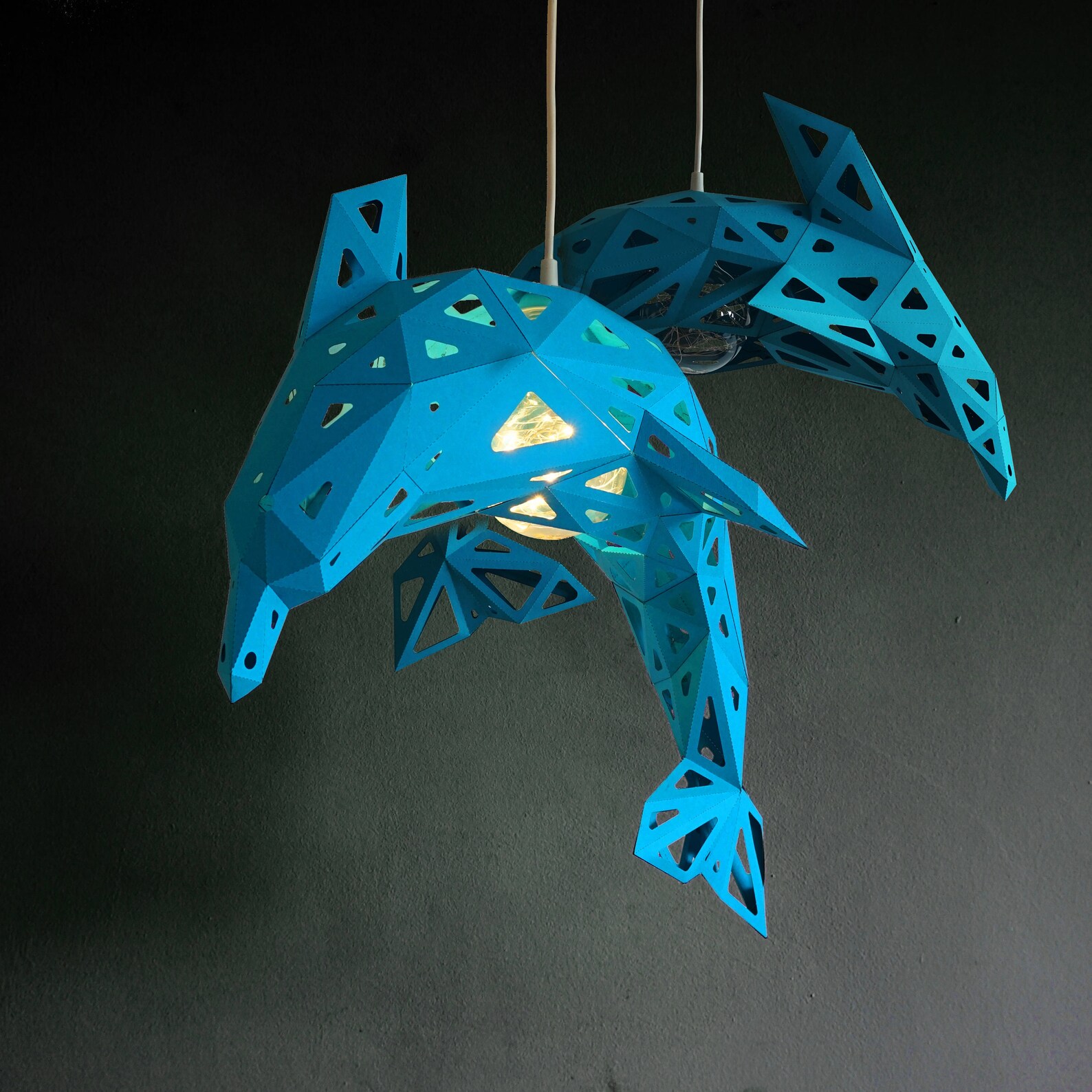 Dolphin DIY Gift Kit, 3d Paper Sculpture, Low Poly Animal, Paper ...