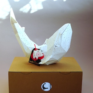 Baby Whale Light, Whale Lamp, Nursery Lamp, Origami Lamp, Geometric ...