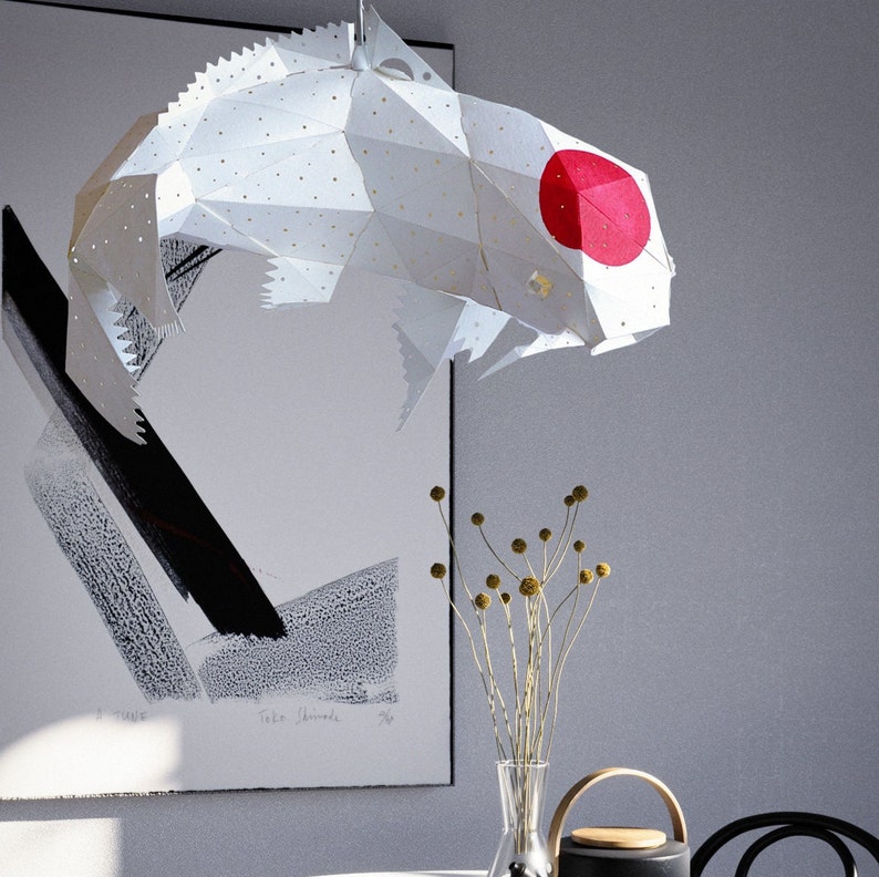 Japanese Lantern, Koi Fish, Cool Lamp, Japandi Decor, Baby Night Light ...