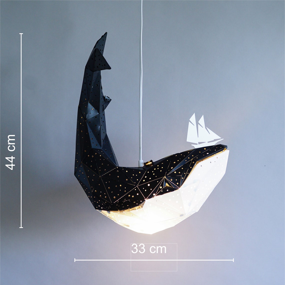 Baby Whale Light Whale Lamp Nursery Lamp Origami Lamp - Etsy