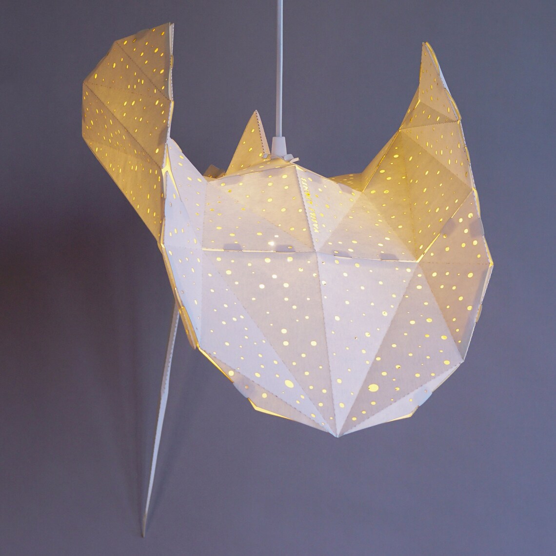 Stingray Origami Lamp Fun Kids Room Ideas Dream Nursery - Etsy