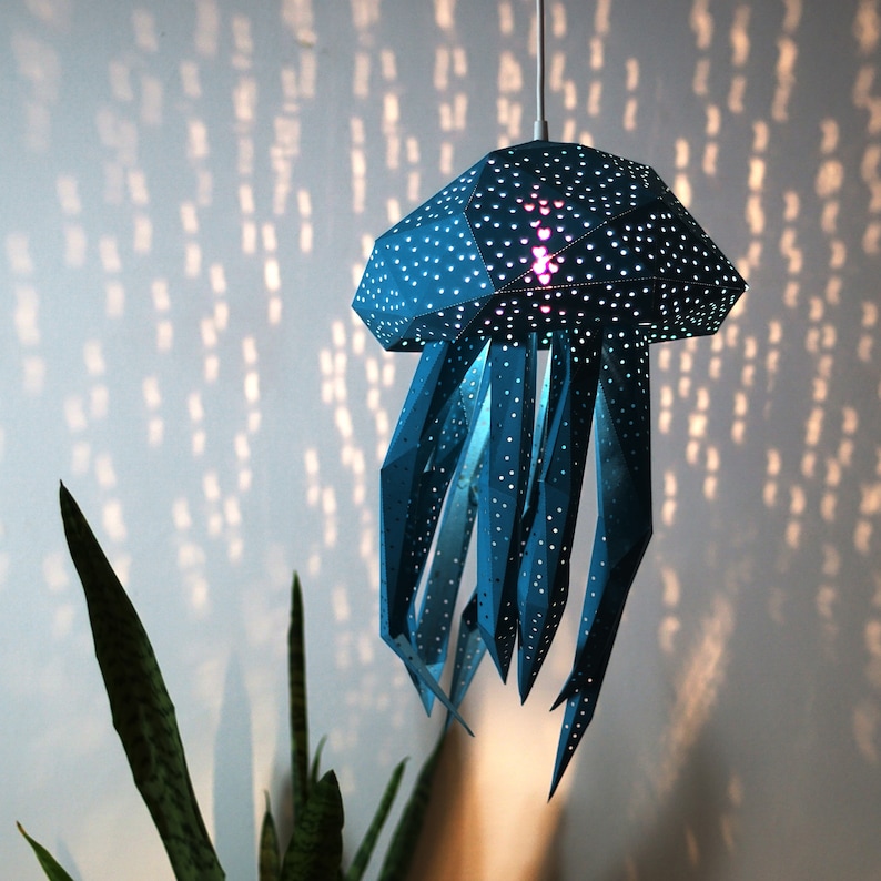 Jellyfish DIY gift kit DIY paper sculpture 3d paper | Etsy