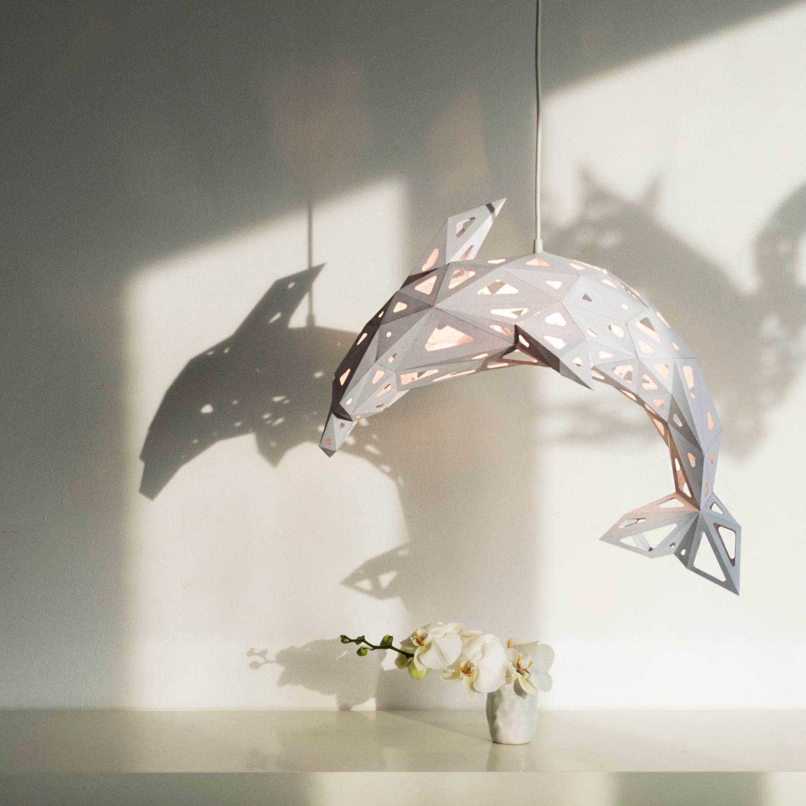 Dolphin DIY Gift Kit, 3d Paper Sculpture, Low Poly Animal, Paper ...