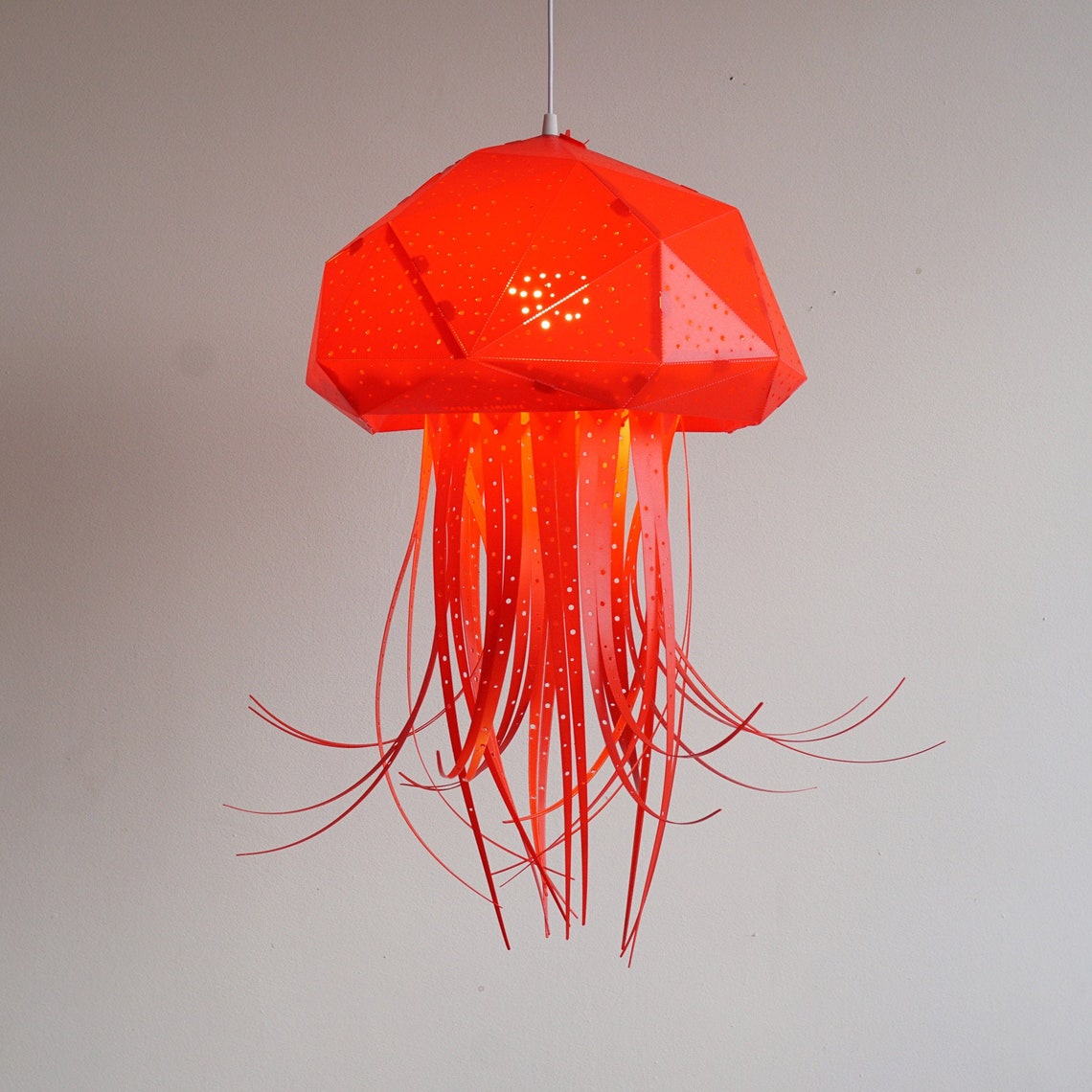 Giant Medusa Lamp Bedroom Origami Lamp Nursery Lamp | Etsy