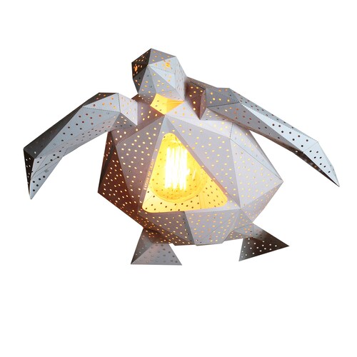 Sea Turtle Paper Lamp Shade Natural Lamps Geometric Lamp - Etsy