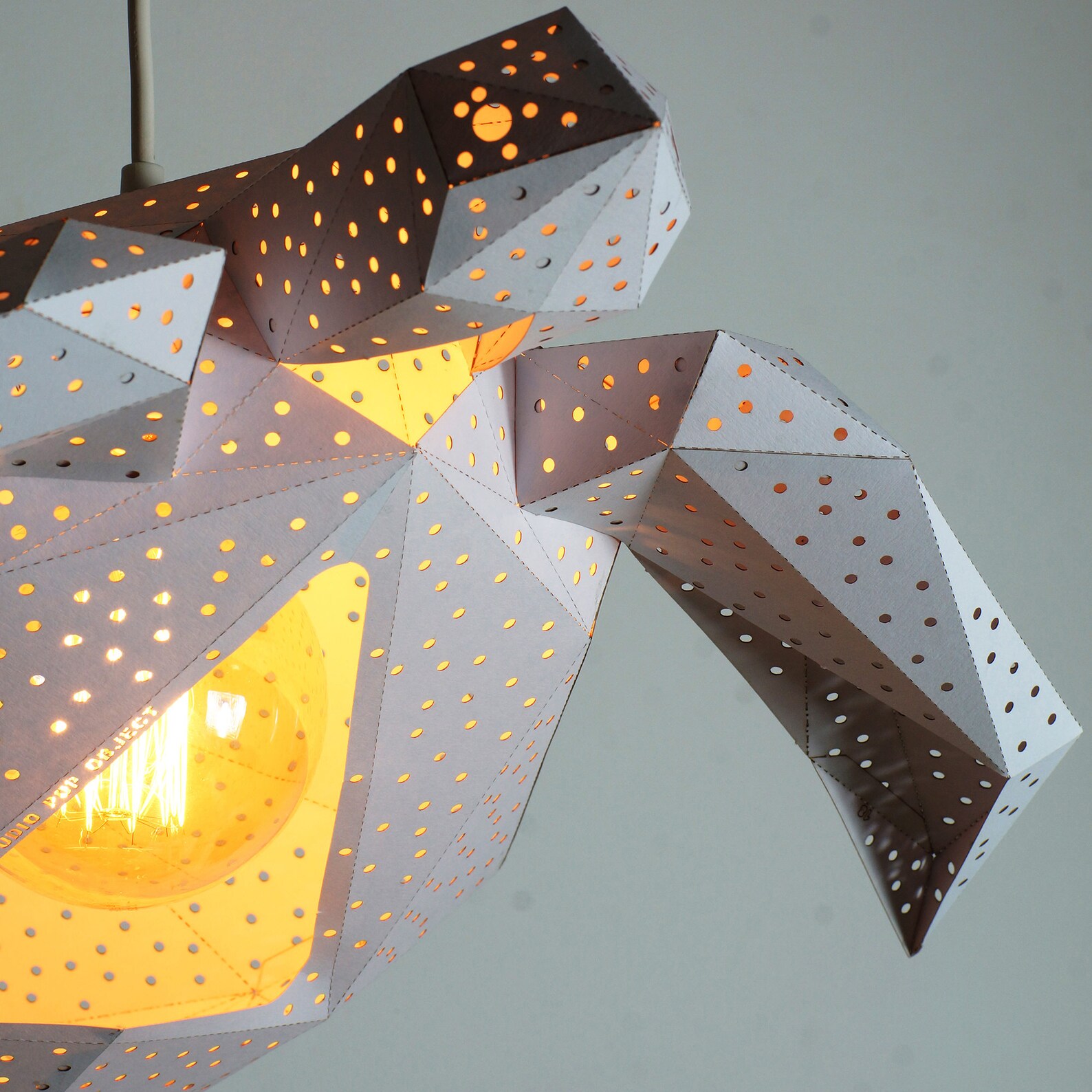Paper Lantern Sea Turtle Geometric Lamp | Origami Lampshade Pendant ...