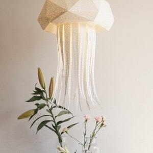 Medusa Origami Lamp, Bedroom, Origami Lamp, Nursery Lamp, Geometric ...
