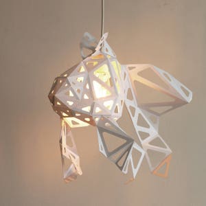 Fish Low Poly Papercraft, Nature Lover Gift, Origami Lamp, Diy Paper ...