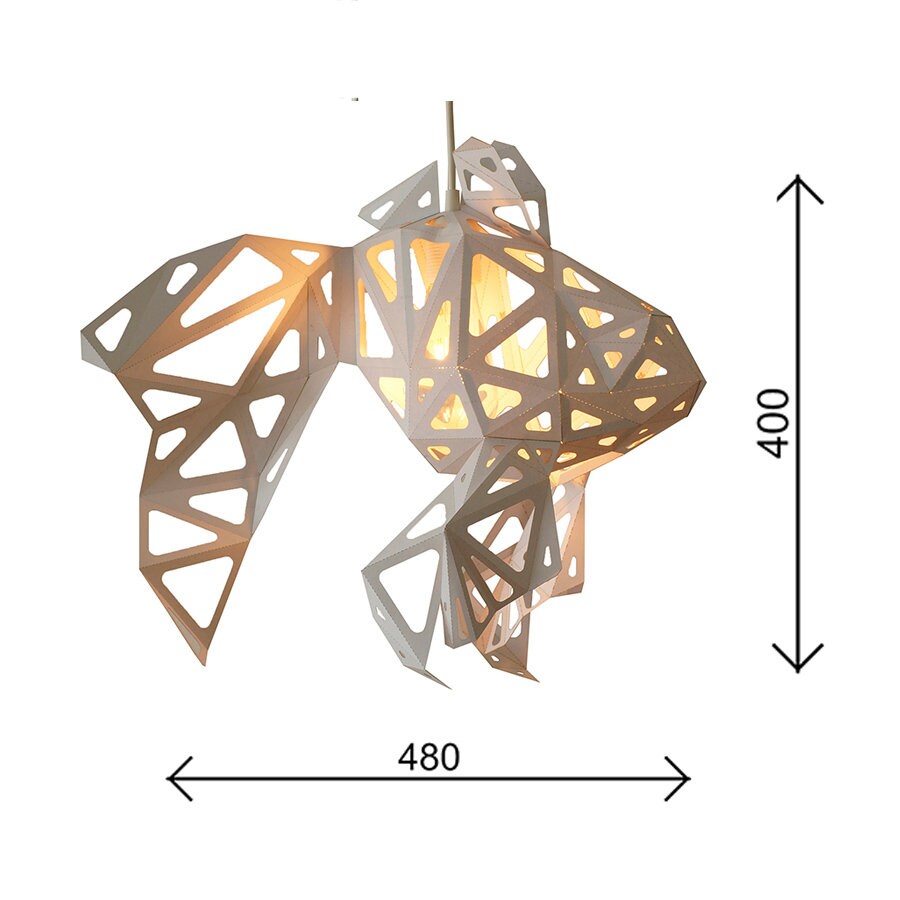 Fish low poly papercraft nature lover gift origami lamp diy | Etsy