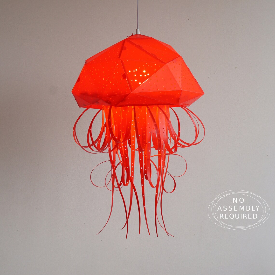 Giant Medusa Lamp Bedroom Origami Lamp Nursery Lamp | Etsy