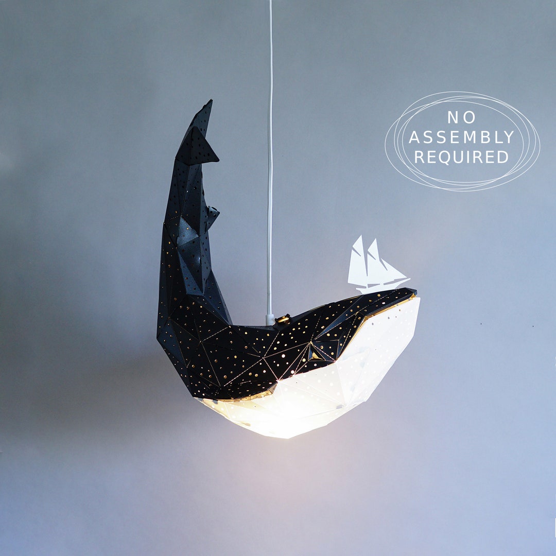 Baby Whale Light Whale Lamp Nursery Lamp Origami Lamp - Etsy