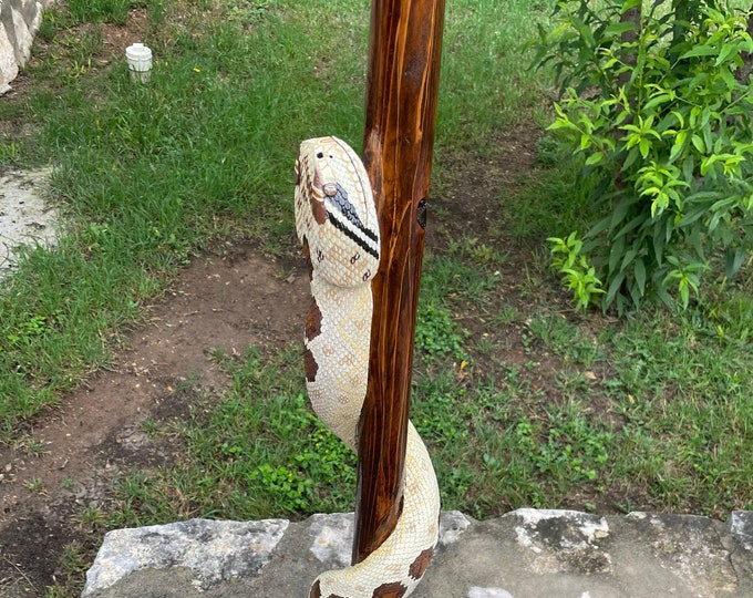 Snake Hiking Stick, Hiking Stick, Rattlesnake Hiking Stick, Snake ...
