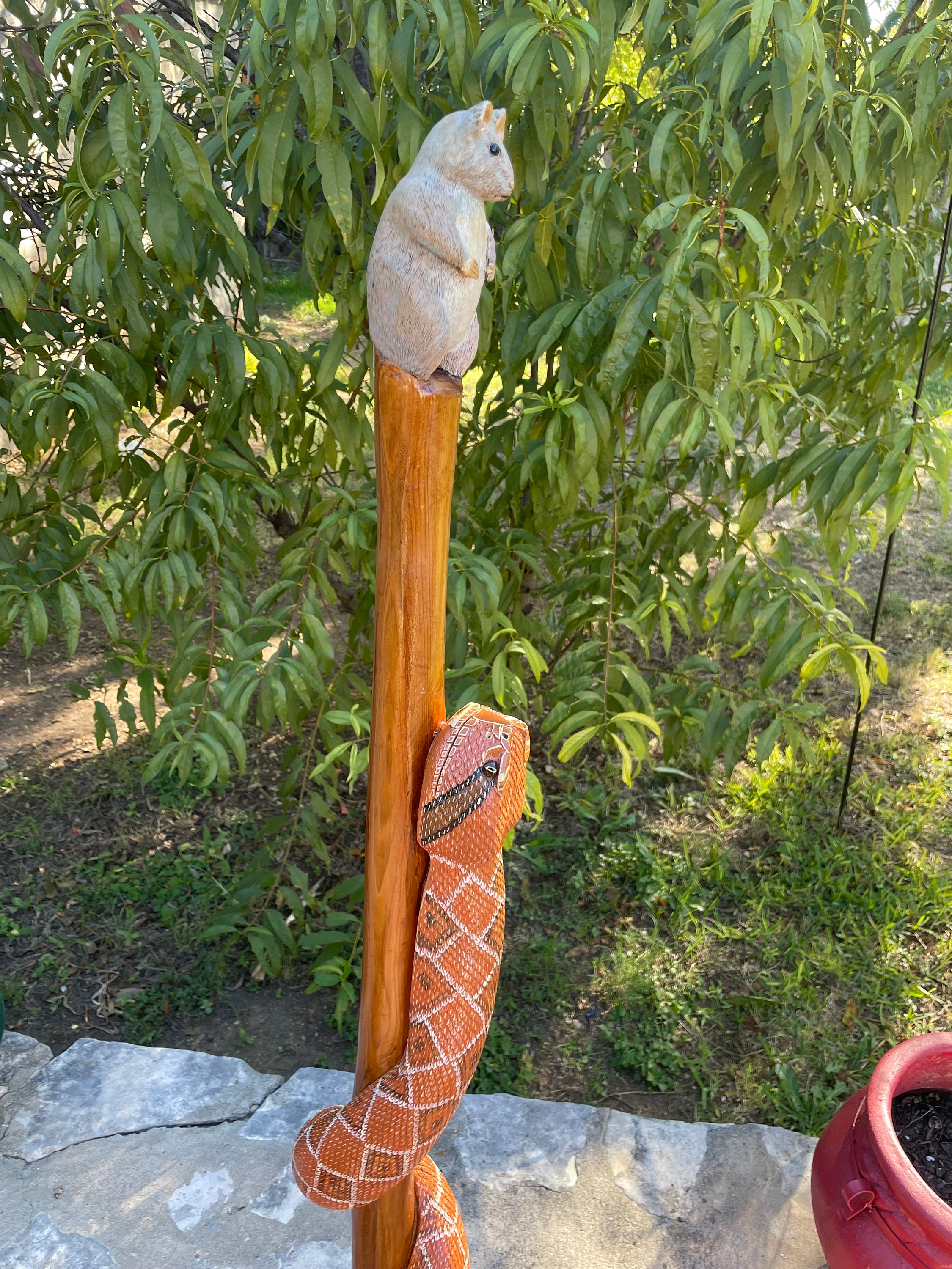 Hiking Stick Snake Hiking Stick Hand Carved Hiking Stick - Etsy