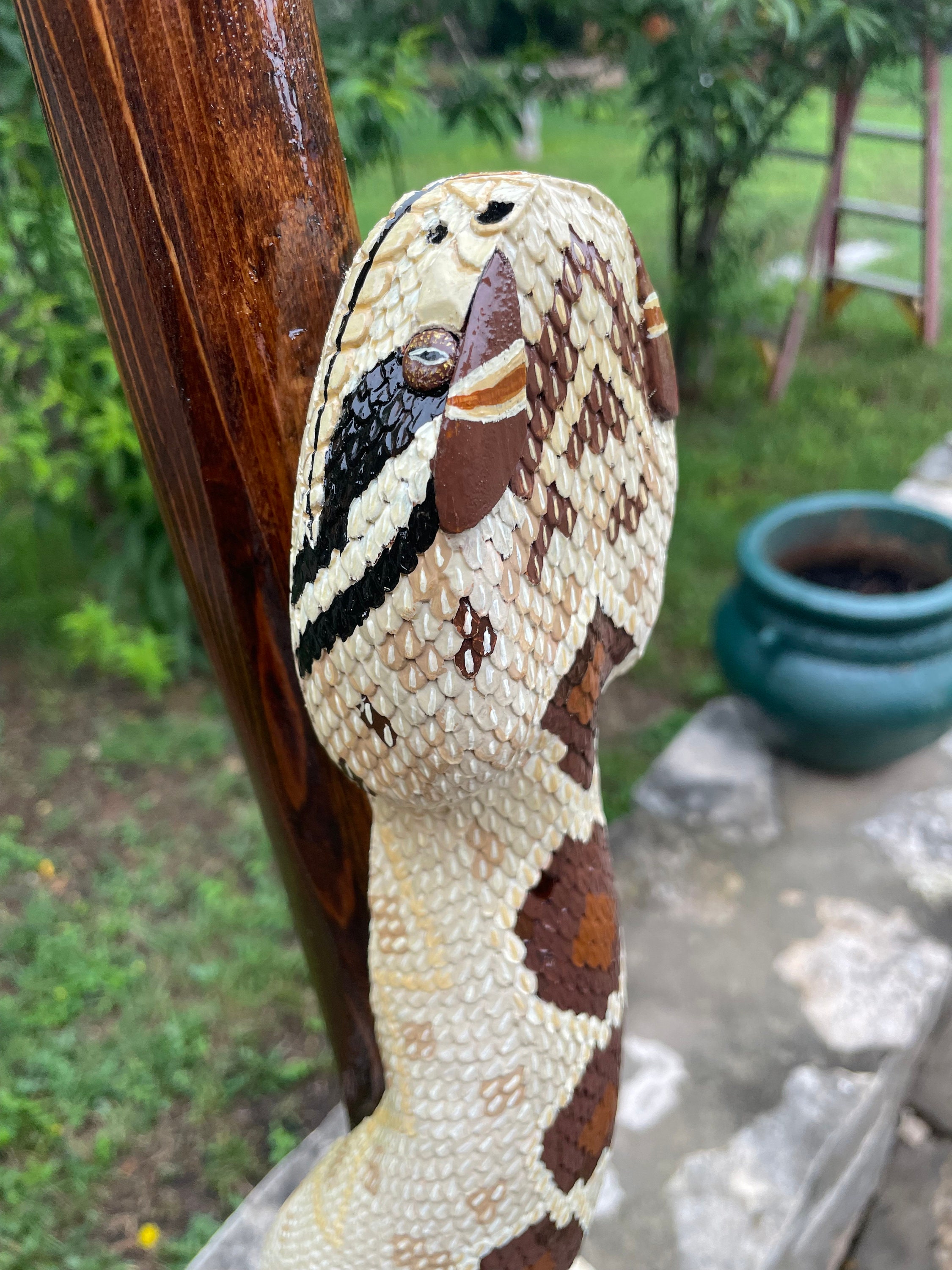 Snake Hiking Stick, Hiking Stick, Rattlesnake Hiking Stick, Snake ...