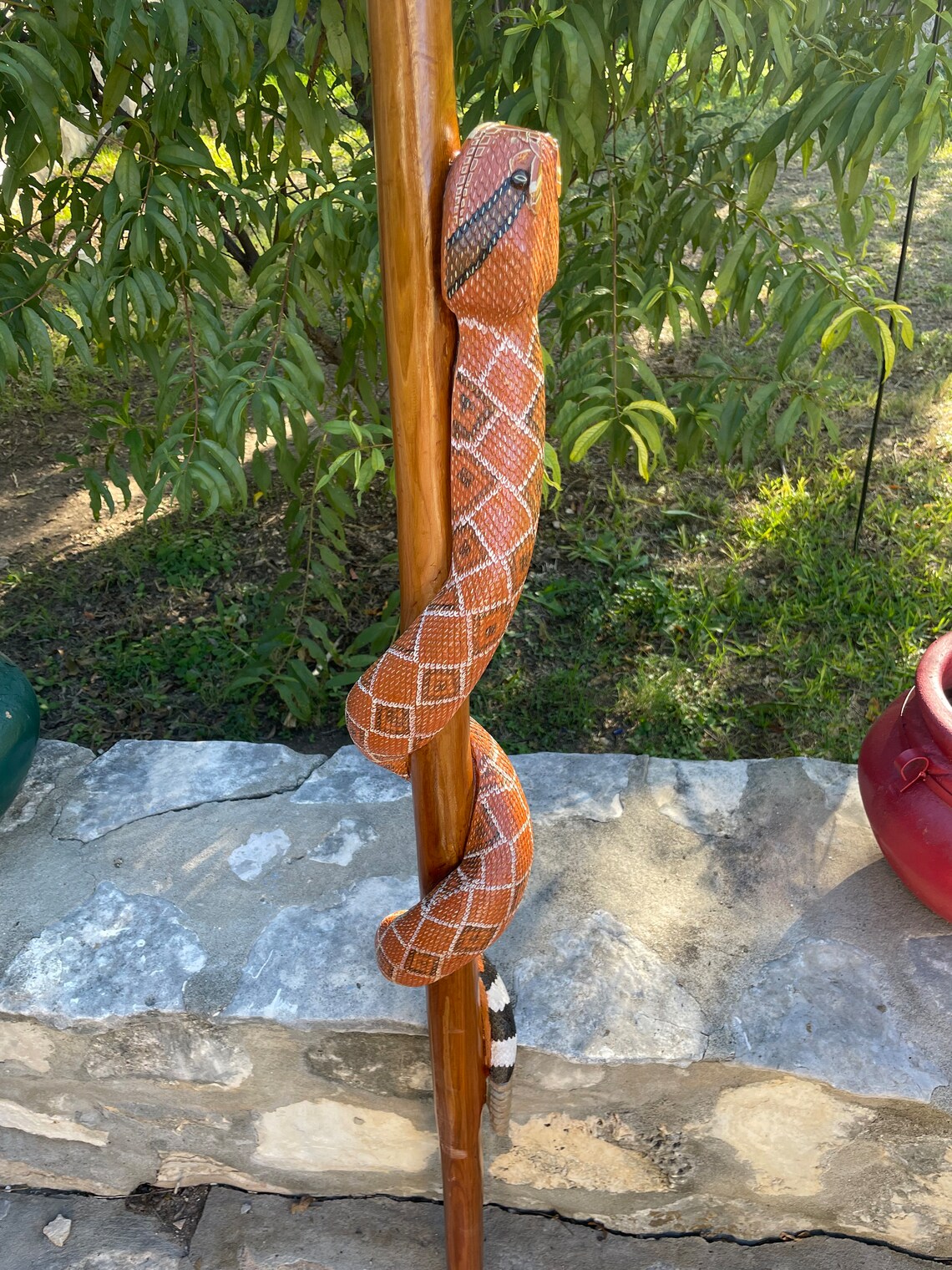 Hiking Stick Snake Hiking Stick Hand Carved Hiking Stick - Etsy