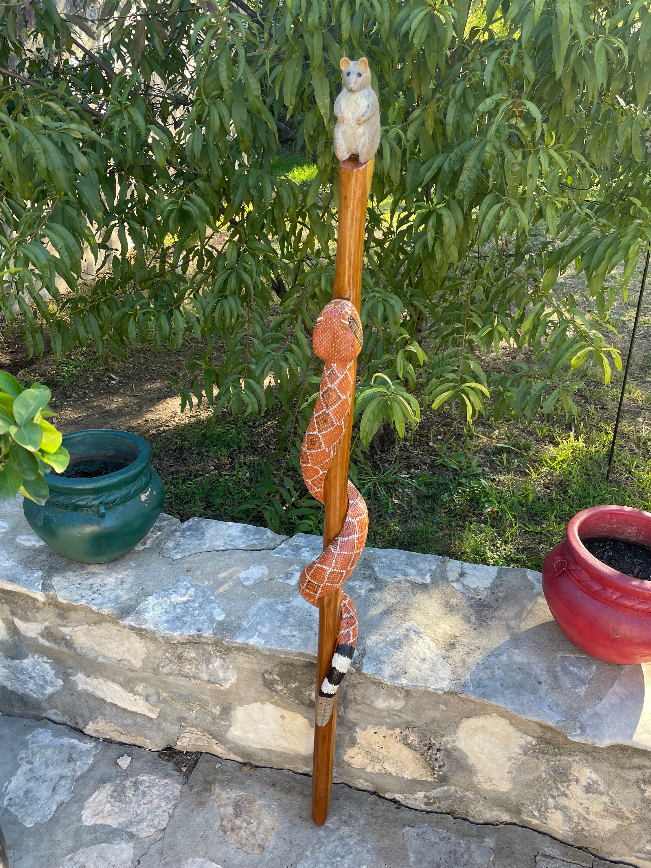 Hiking Stick Snake Hiking Stick Hand Carved Hiking Stick - Etsy