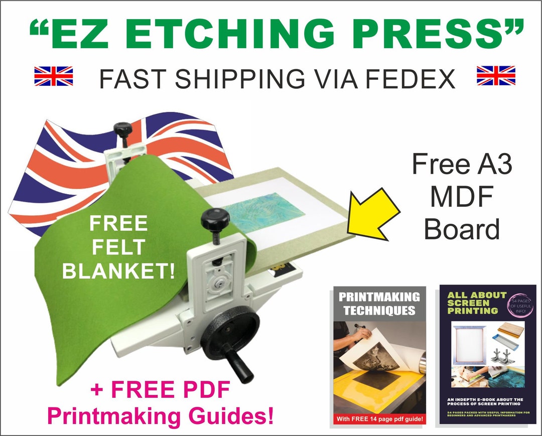 Intaglio Etching Press, Lino Cut Press, Collograph, Intaglio ...