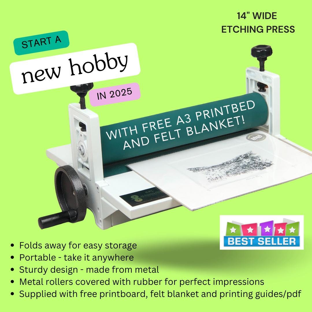 Etching Press, Lino Cut Press, Collograph, Intaglio, Printmaking. Made ...