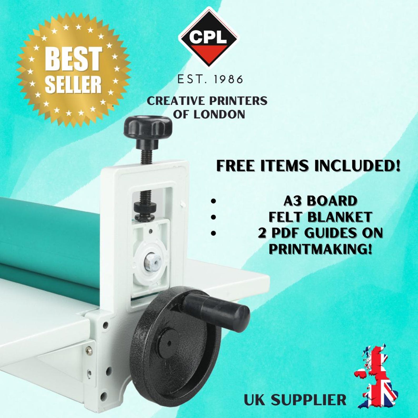 14" Wide Etching Press, Lino Cut Press, Collograph, Intaglio ...