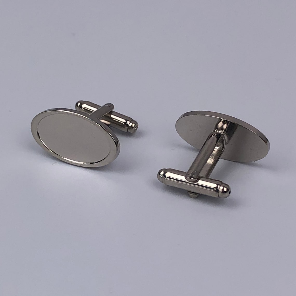 1 Pair of Cufflink Blanks. Brand New. Ideal for Doming, Crafts Etc ...
