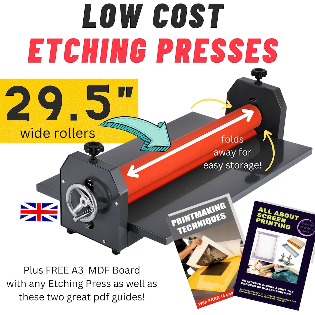 29.5"/75cm Pro Etching Press, Linocut Press, Collograph, Intaglio ...