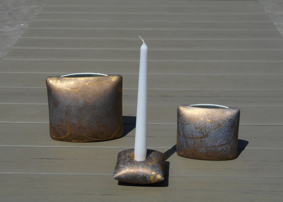Rosenthal Studio-line Pillow Vase & Candlestick Set: Hand-painted ...