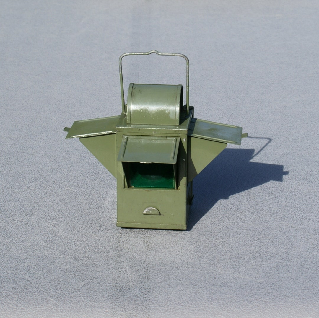 Belgian Vintage Military Issue Signal Lamp Genuine Army Lamp With Oil ...