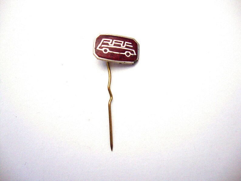 Soviet RAF Bus Badge Rare Vintage Car Pin Limited Edition Pins Red Car ...