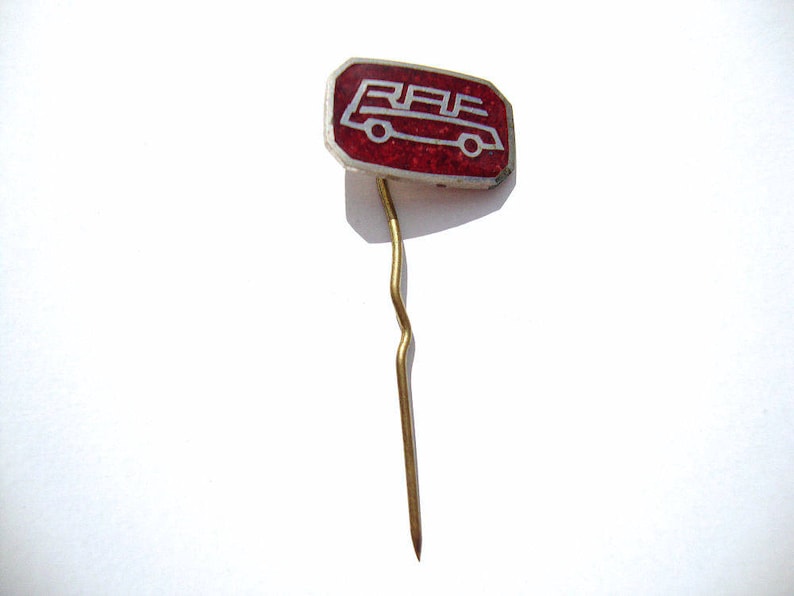 Soviet RAF Bus Badge Rare Vintage Car Pin Limited Edition Pins Red Car ...
