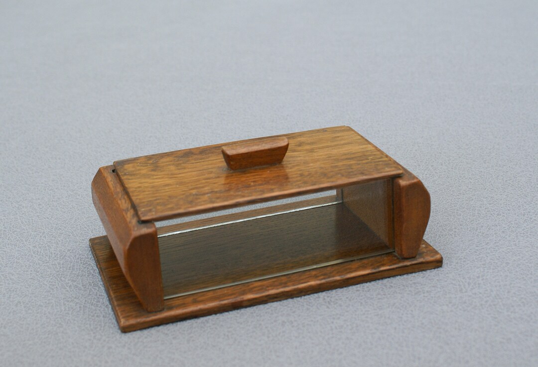 Vintage Wood and Glass Box With Lid Display Box Glass Cabinet - Etsy
