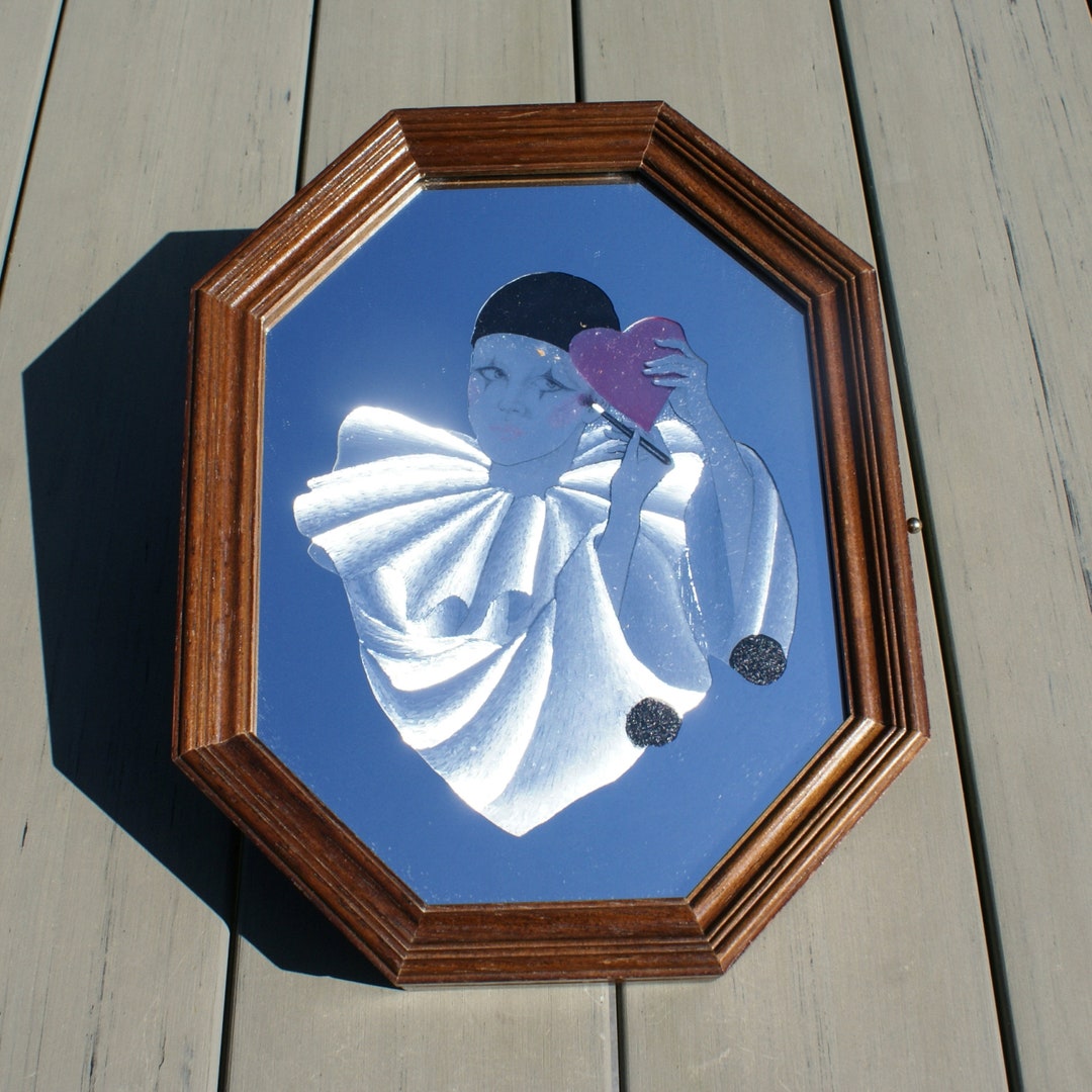 Pierrot Wall Mount Cabinet With Mirror Door Harlequin Mime-themed Décor ...