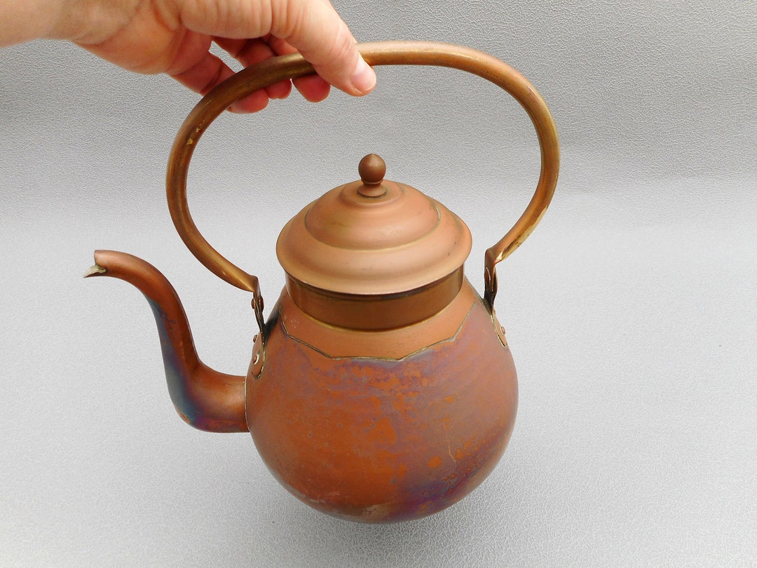 Vintage Copper Kettle Antique Brass Teapot Old Kettle With Handle ...