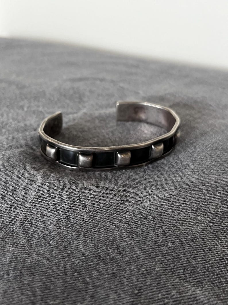 1960s 1970s Sterling Silver Biker Punk Rocker Bracelet - Etsy