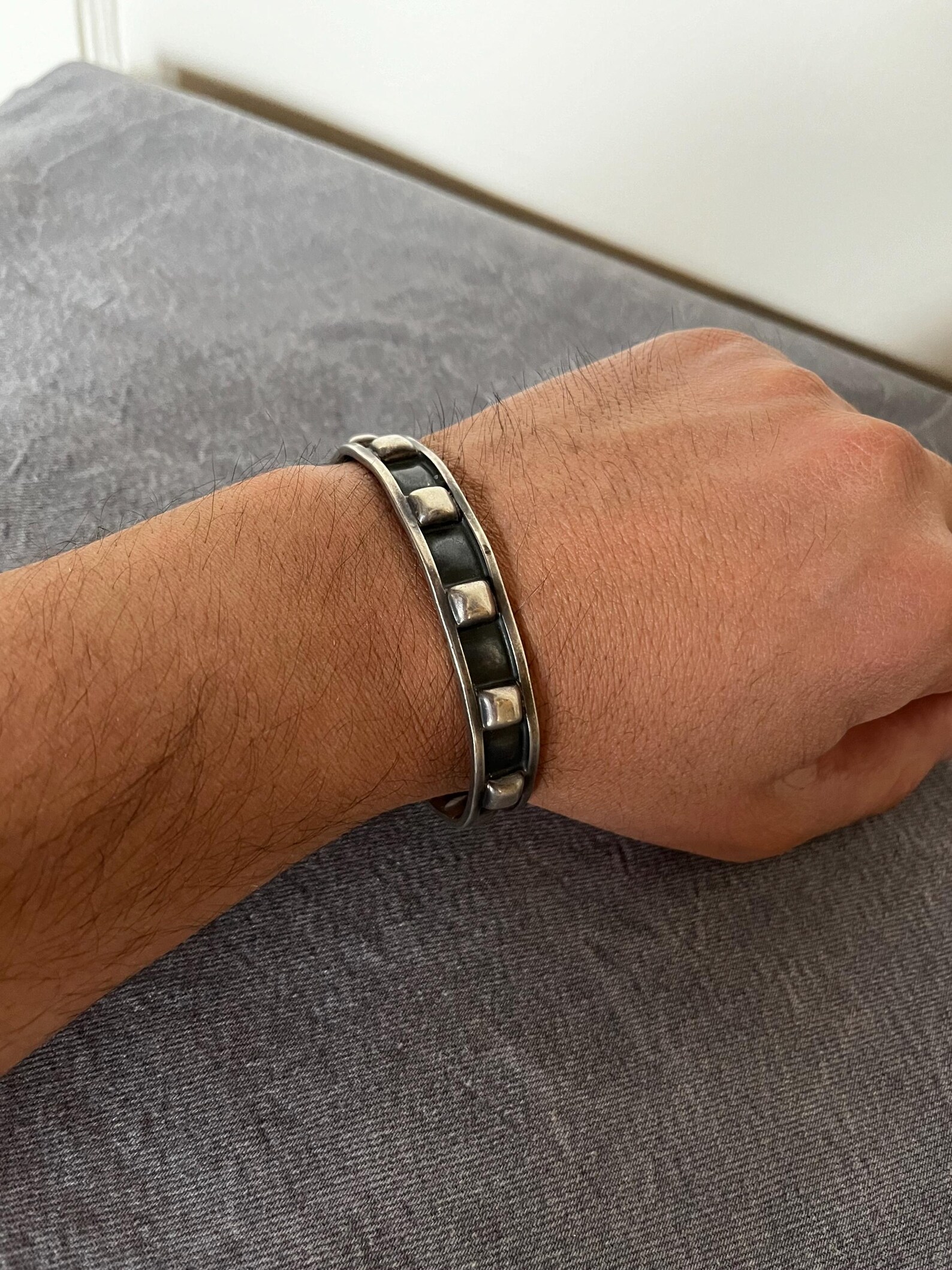 1960s 1970s Sterling Silver Biker Punk Rocker Bracelet - Etsy