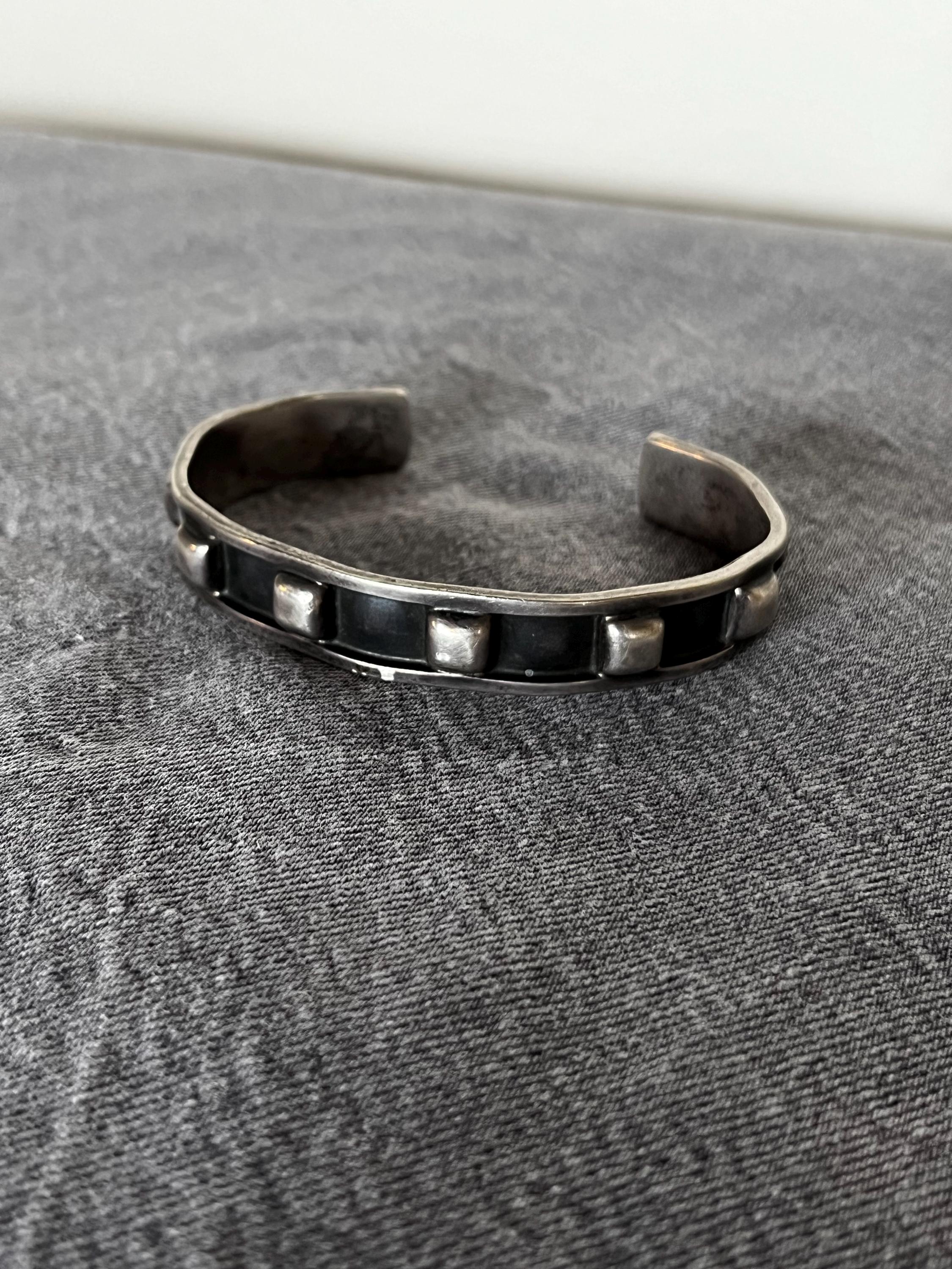 1960s 1970s Sterling Silver Biker Punk Rocker Bracelet - Etsy