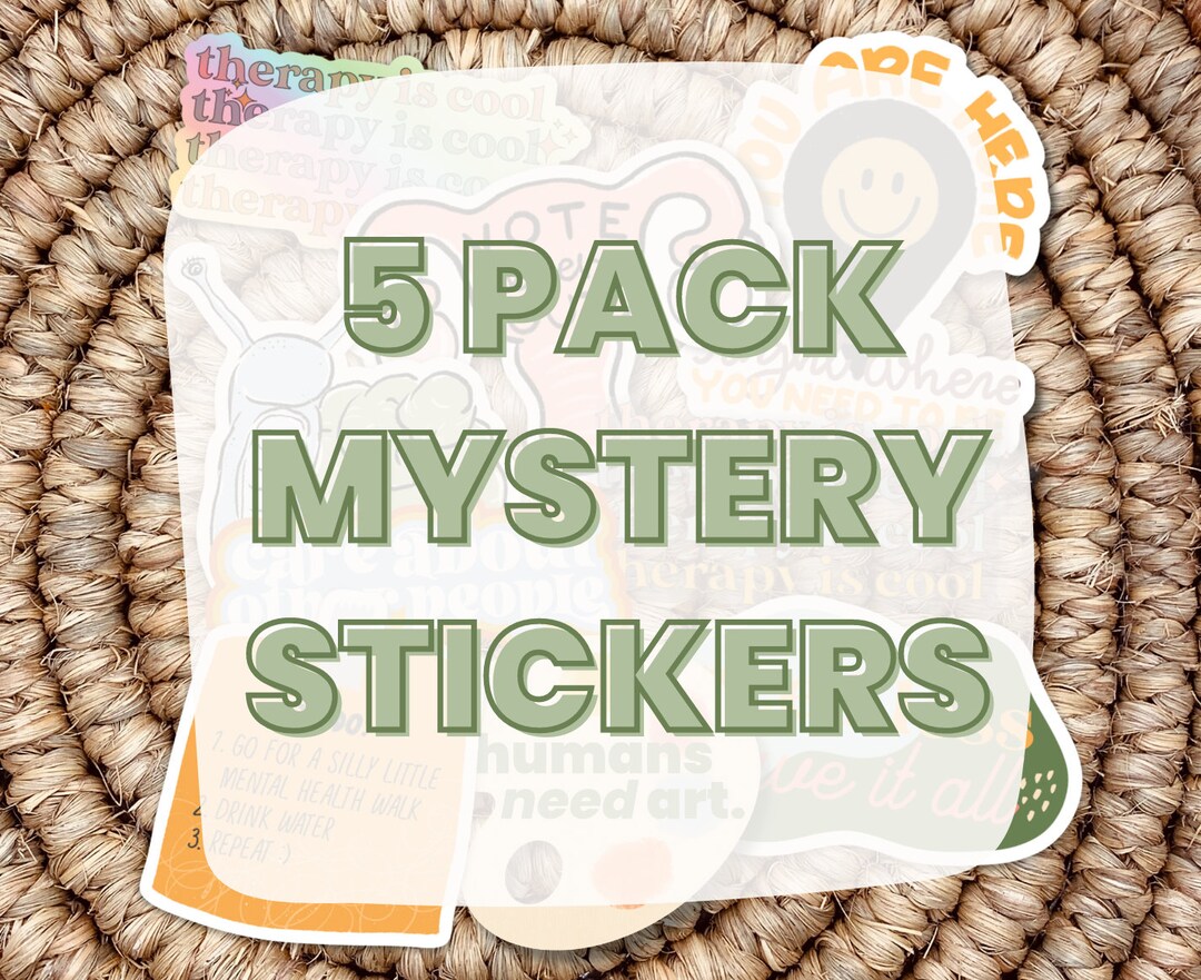 5 Pack Mystery Stickers Hannah Clare Creative - Mental Health Matters ...