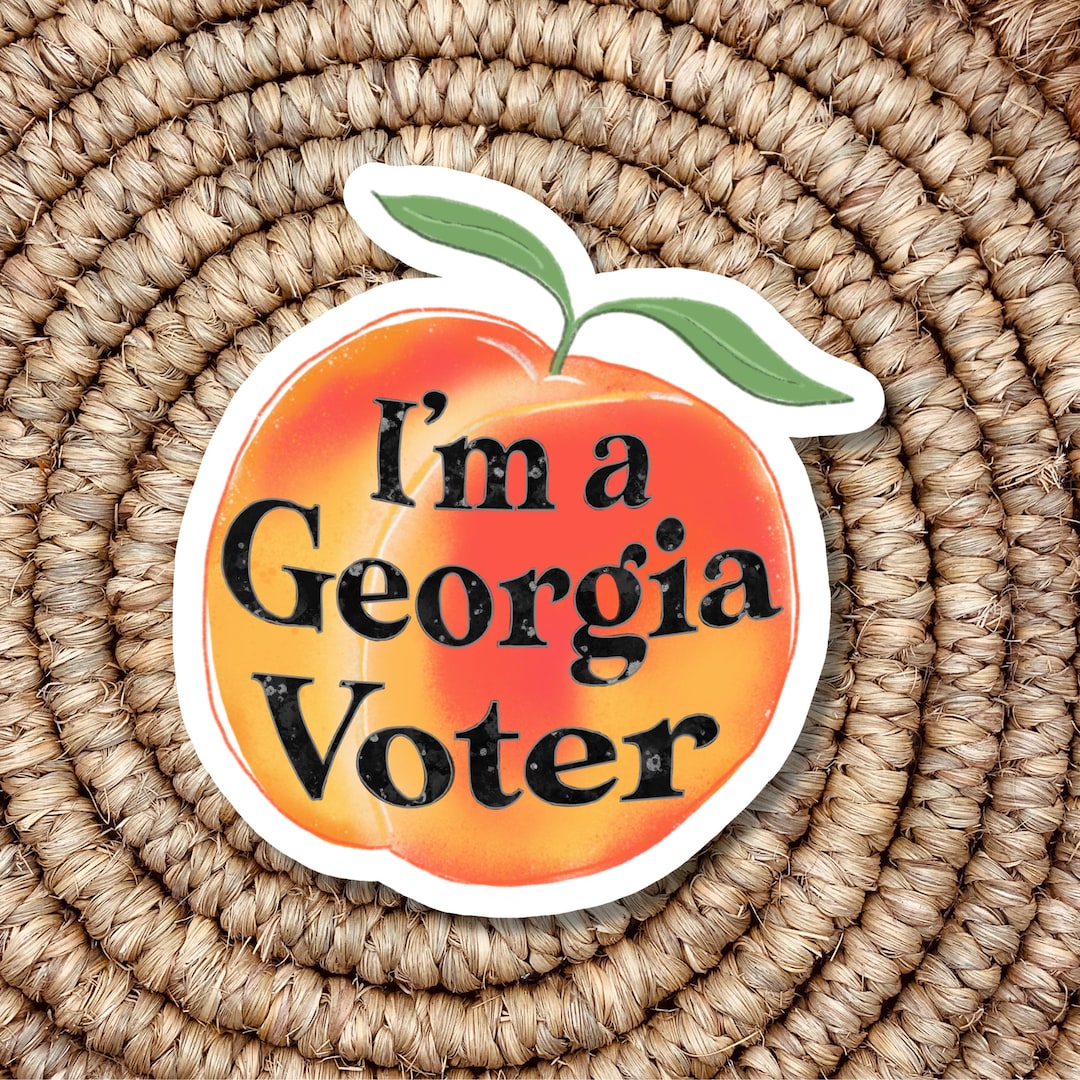 Im a Georgia Voter Peach Waterproof Sticker - Etsy