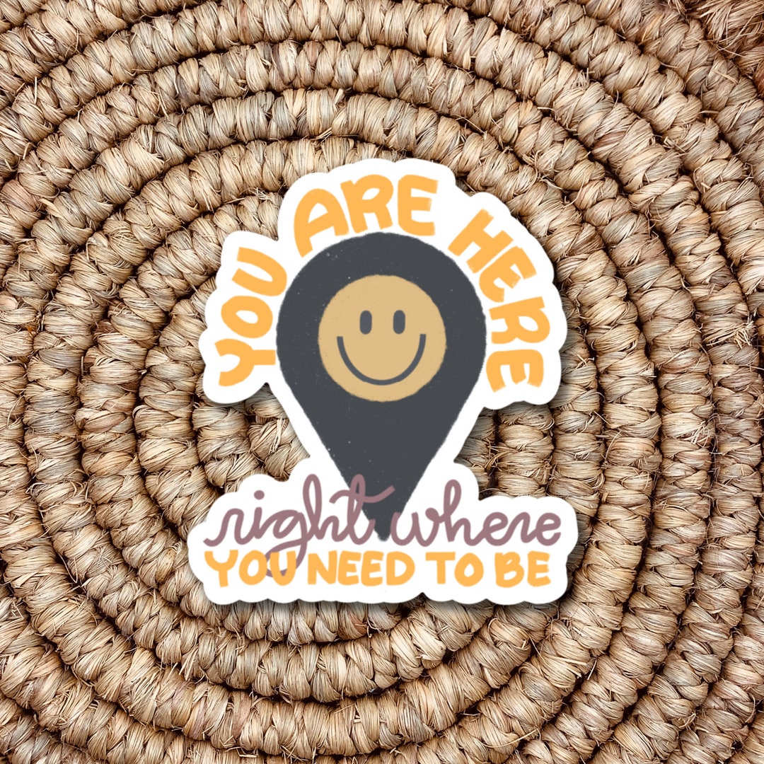 You Are Here Transparent Sticker | Waterproof Sticker for Water Bottle ...