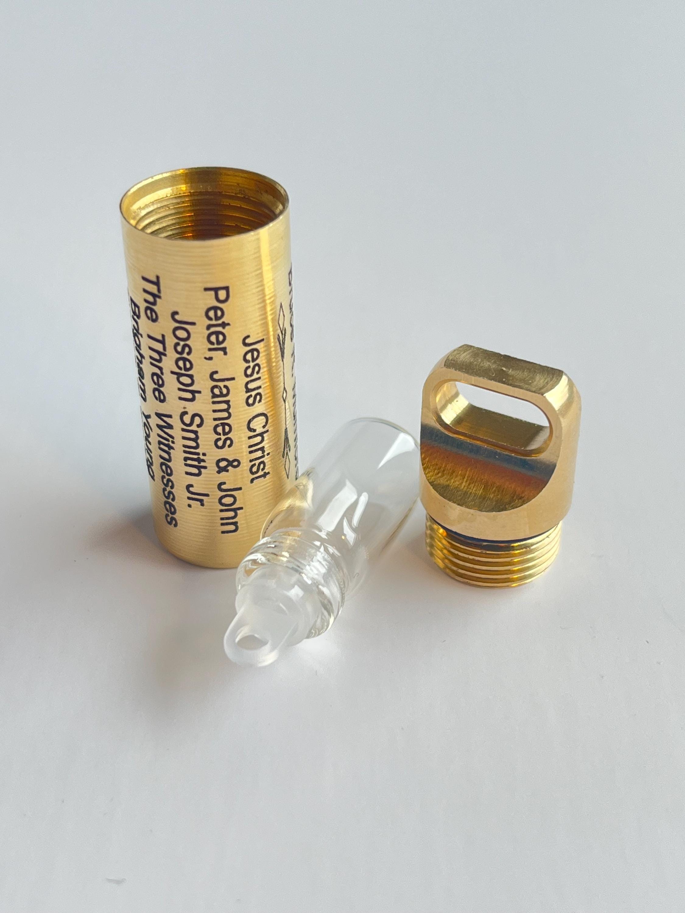 LDS Oil Vial: Custom Engraved W/ Priesthood Line of Authority -or- Your ...
