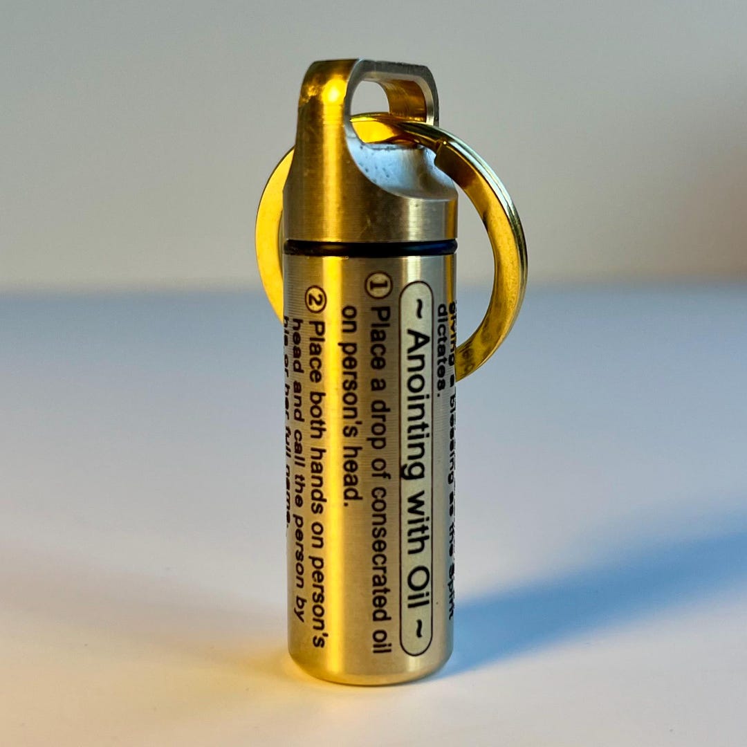 LDS Oil Vial With Anointing Instructions. Gift for New Elders or ...