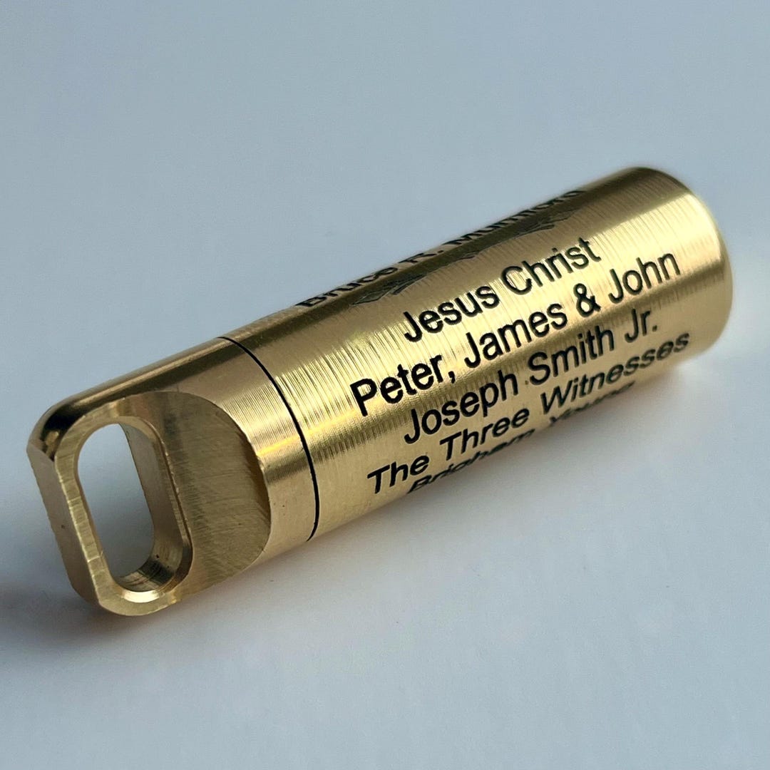 LDS Oil Vial: Custom Engraved W/ Priesthood Line of Authority -or- Your ...