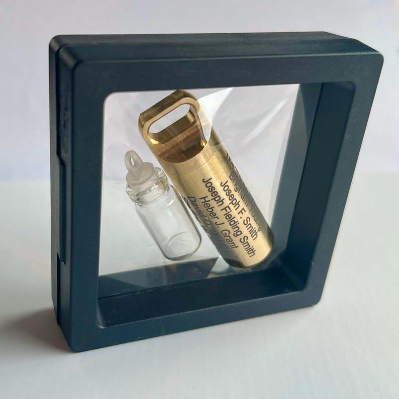 LDS Oil Vial: Custom Engraved W/ Priesthood Line of Authority -or- Your ...