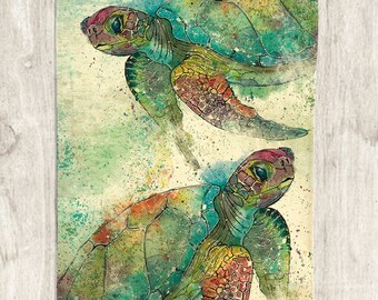 Sea Turtle Tea Towel | Etsy