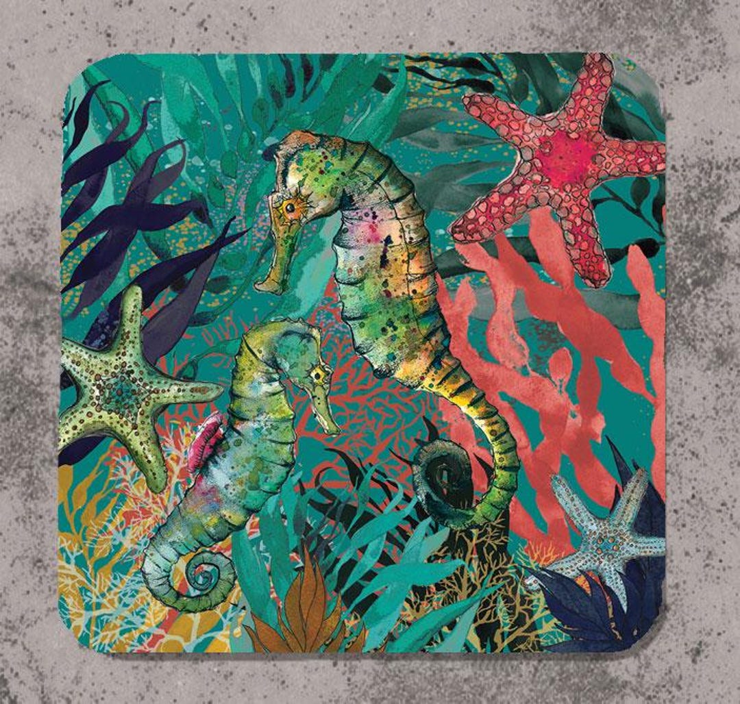 Seahorse & Starfish Placemat (PL0063) - Etsy UK