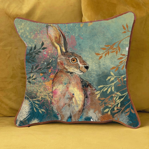 Hare Cushion - Etsy UK